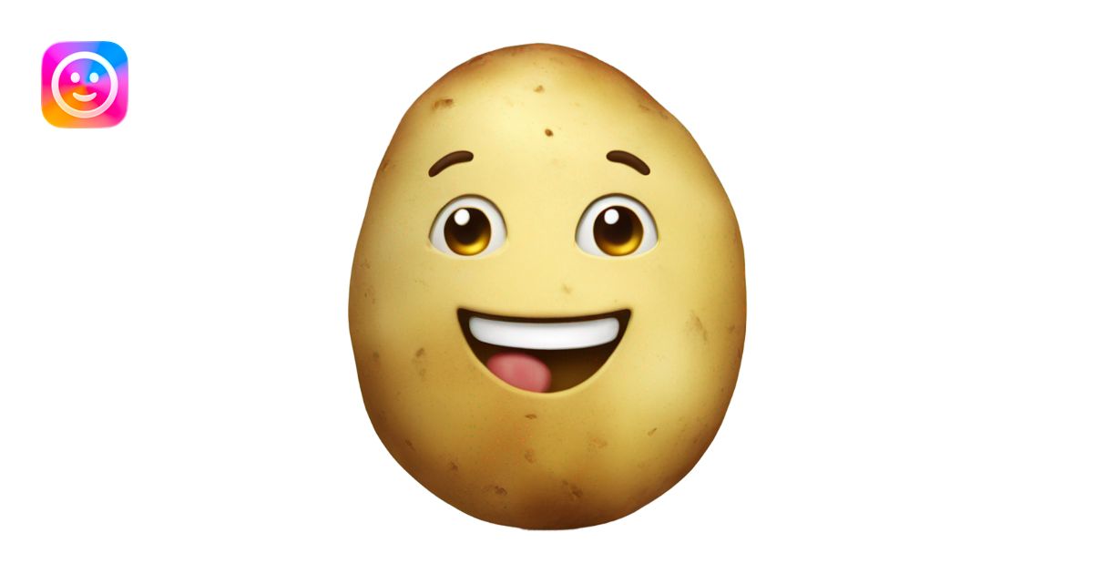 A potato smiling emoji | AI Emoji Generator
