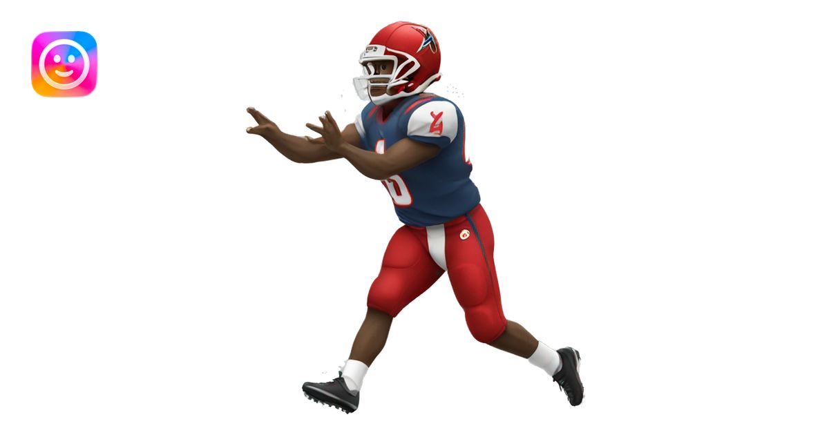 A football player throwing a football emoji | AI Emoji Generator