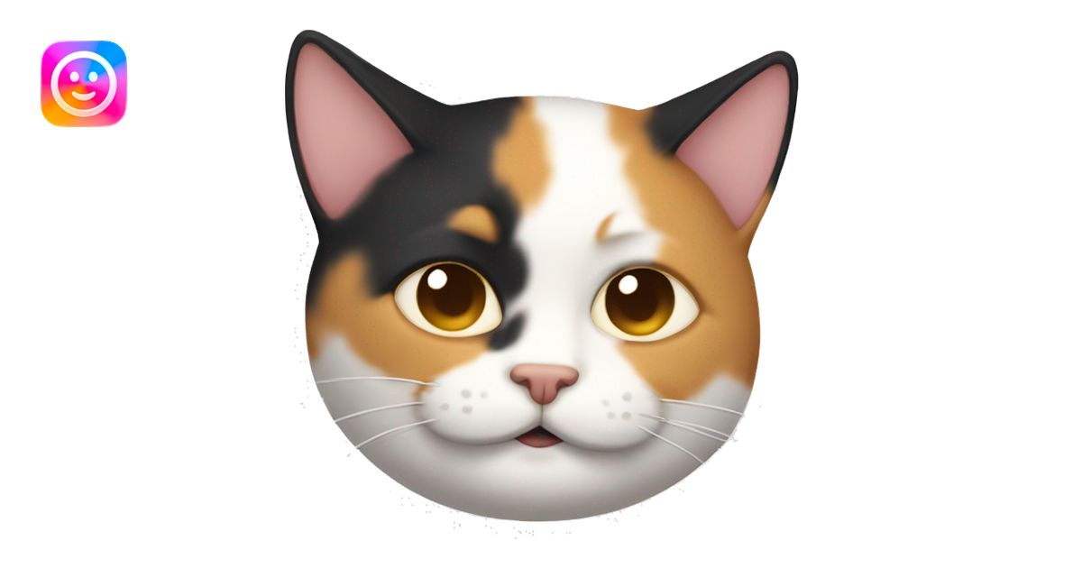 calico cat curled up sleeping emoji | AI Emoji Generator