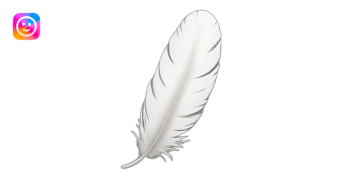 White feather emoji | AI Emoji Generator