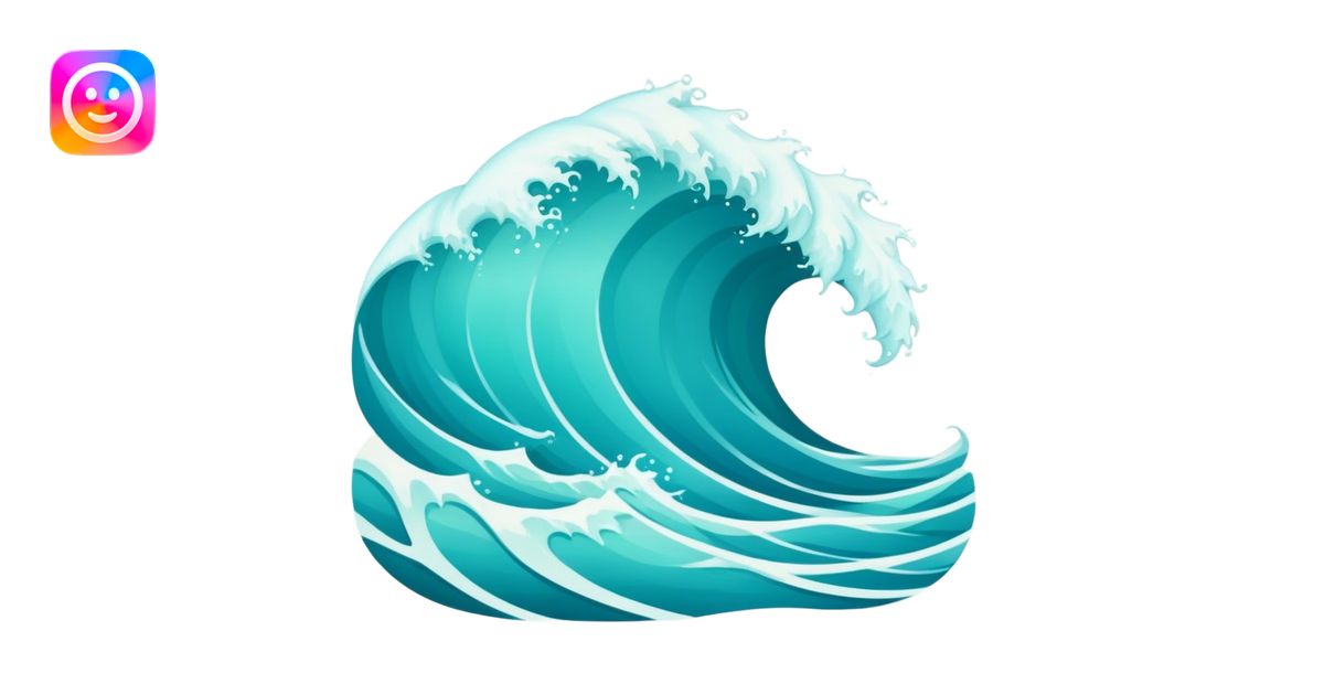 Ocean waves emoji | AI Emoji Generator