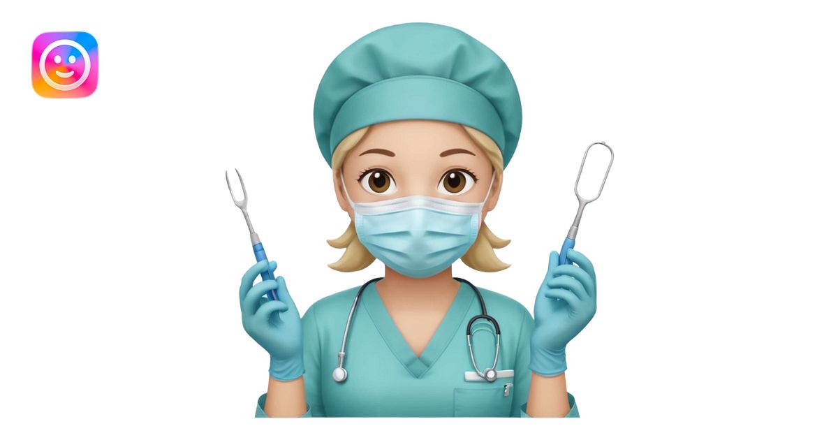 scrub nurse sterile stuff emoji | AI Emoji Generator