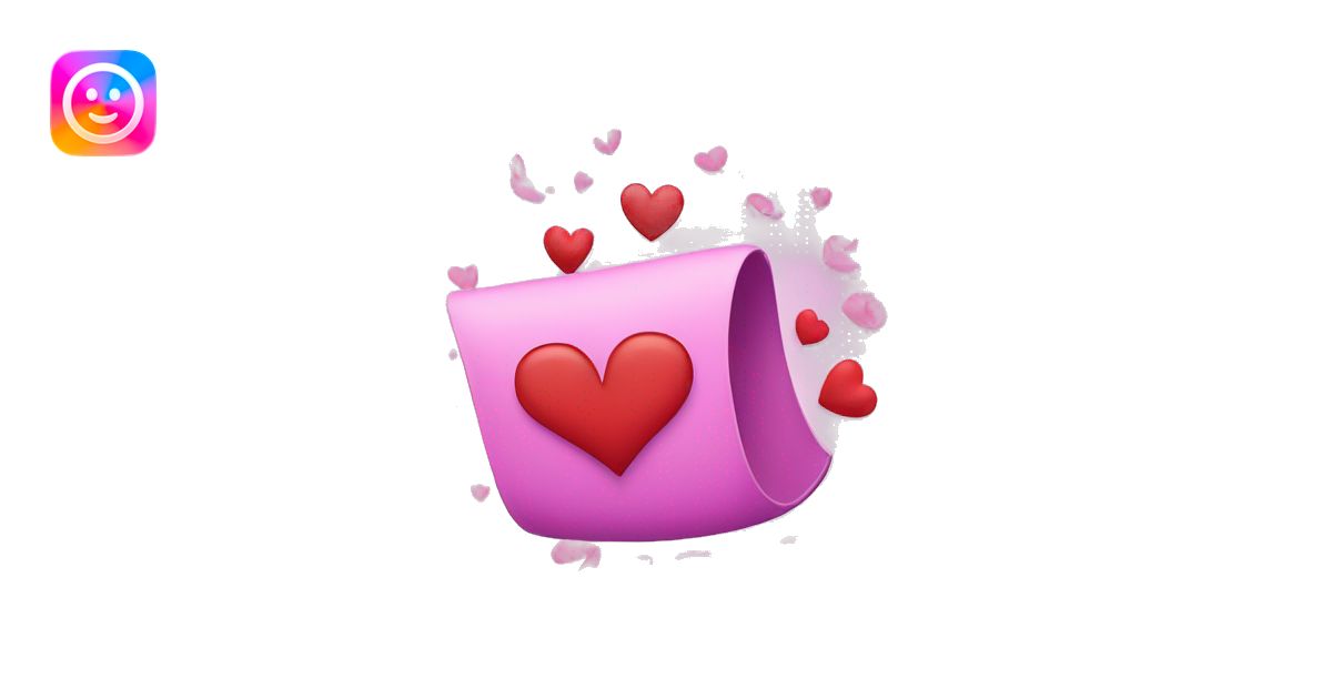 Letter P with hearts emoji | AI Emoji Generator