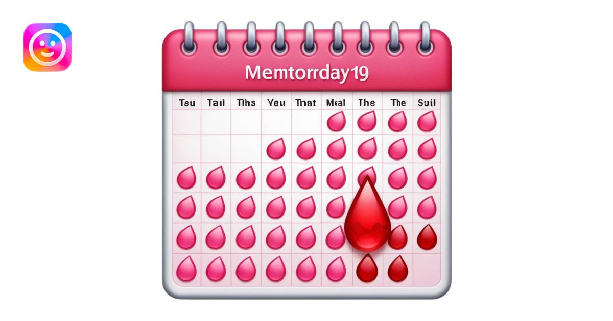 menstrual cycle emoji | AI Emoji Generator