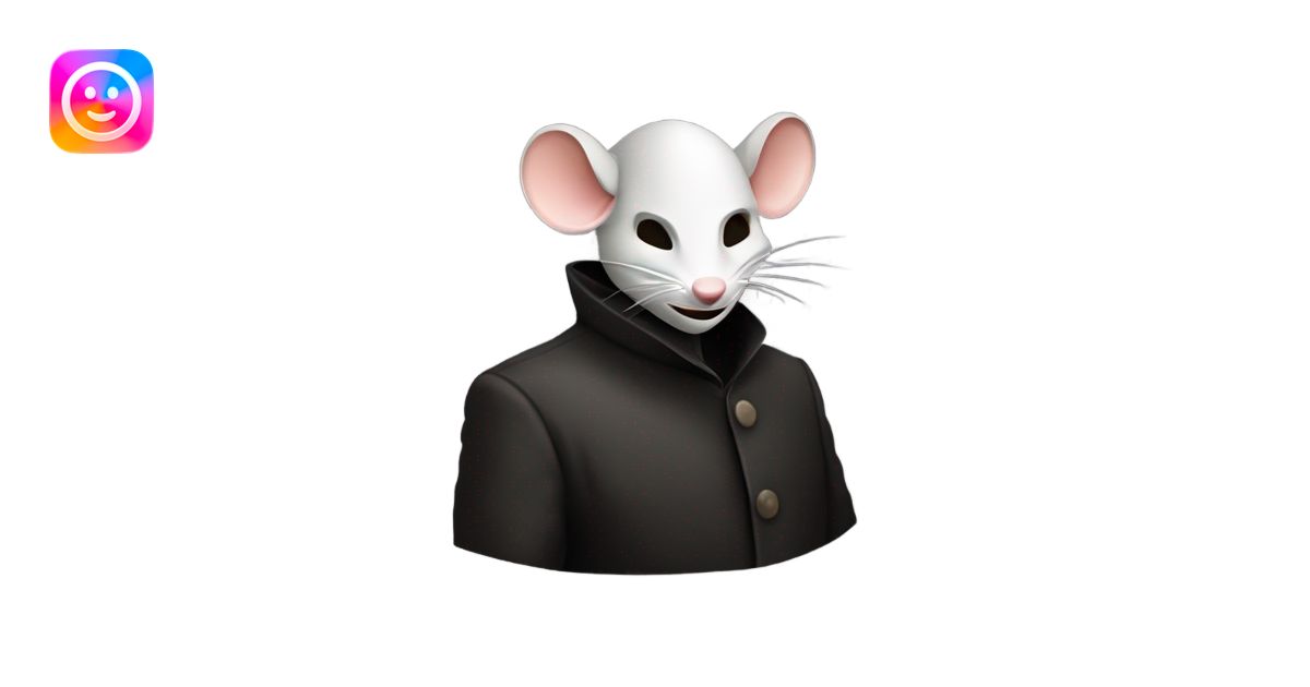 Rat in a Guy fawkes anonymous mask emoji | AI Emoji Generator