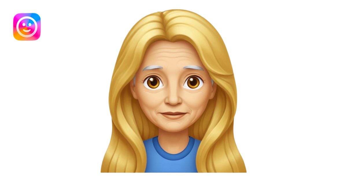 WOMEN HAIR GOLD AGE 70 YEAR OLD emoji | AI Emoji Generator