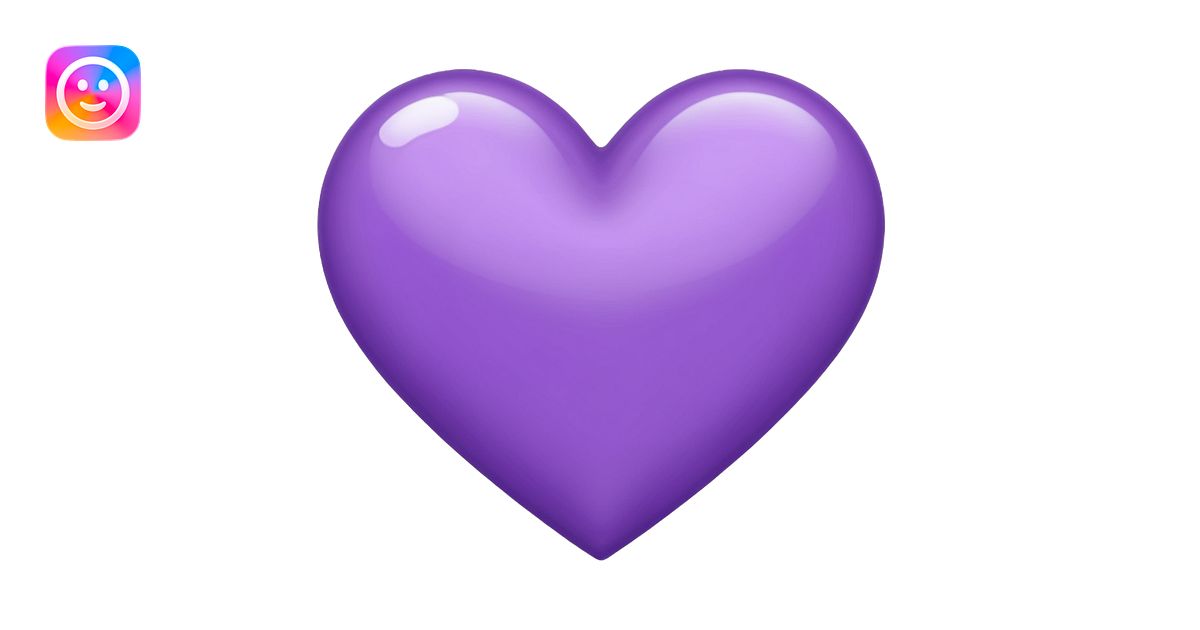 Coeur violet emoji | AI Emoji Generator