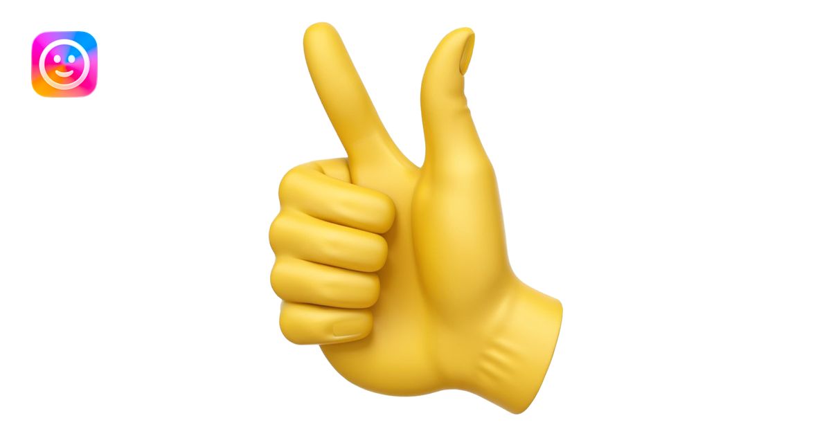 Use the original thumbs up emoji as a template, and create an image of ...