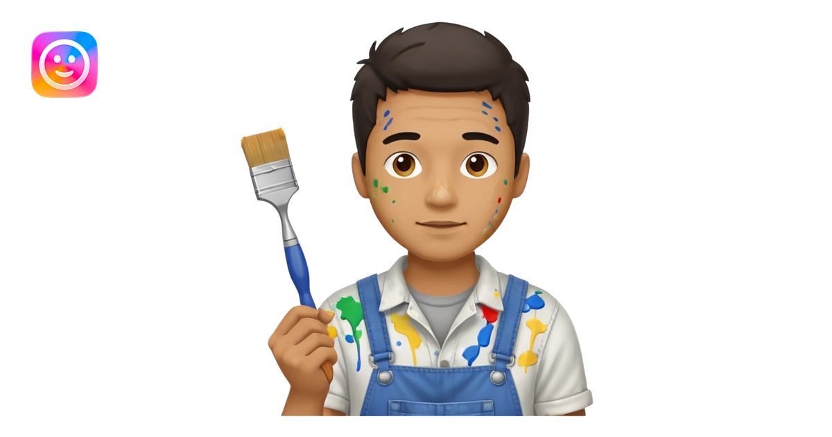 a man painting a wall emoji | AI Emoji Generator
