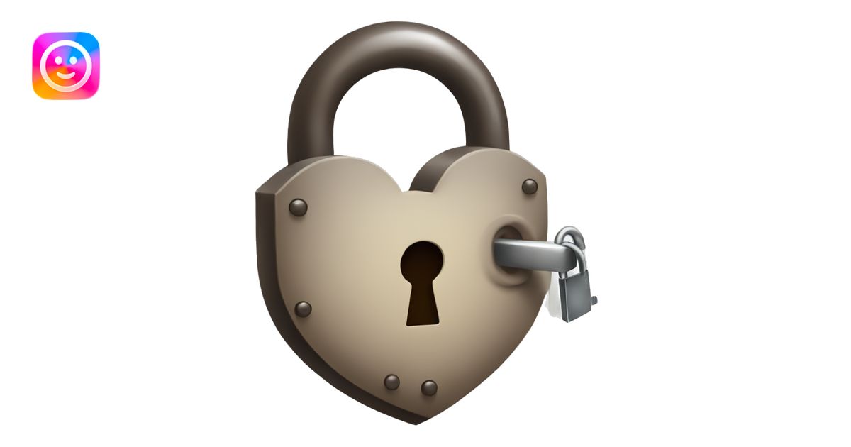 Lock and heart emoji | AI Emoji Generator