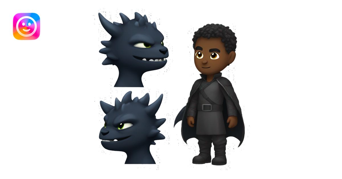 full bodied Night Fury emoji | AI Emoji Generator