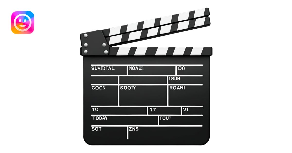 movie clapperboard emoji | AI Emoji Generator
