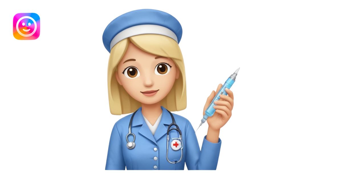 nurse holding vaccination needle emoji | AI Emoji Generator