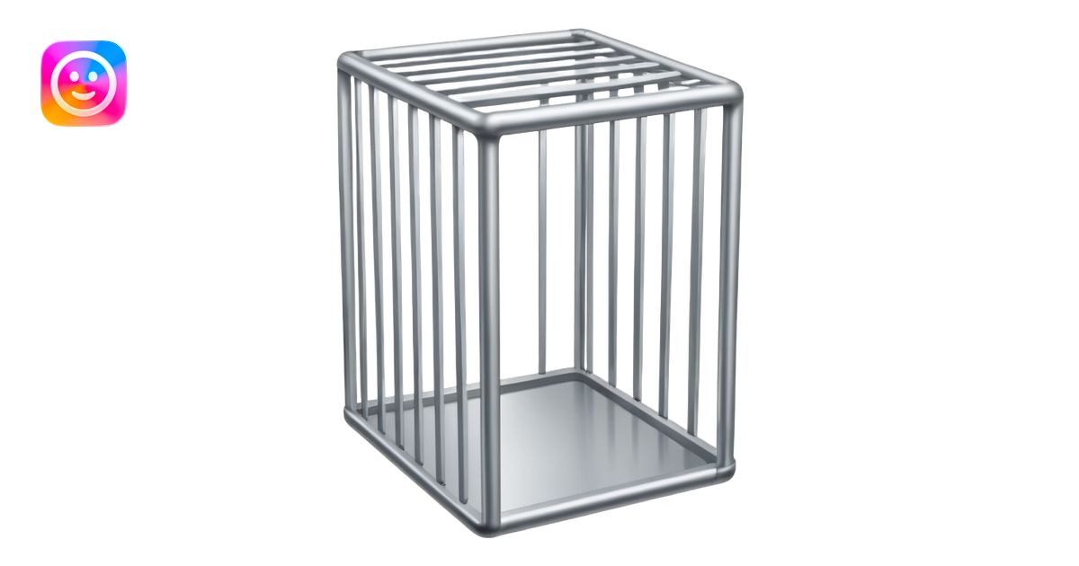 simple cage thin bars straight square emoji | AI Emoji Generator