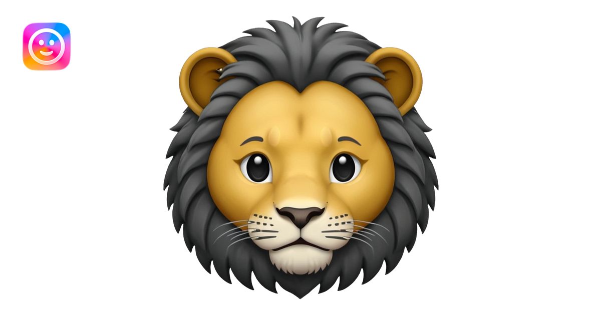A face of lion roraing in black and white emoji emoji | AI Emoji Generator