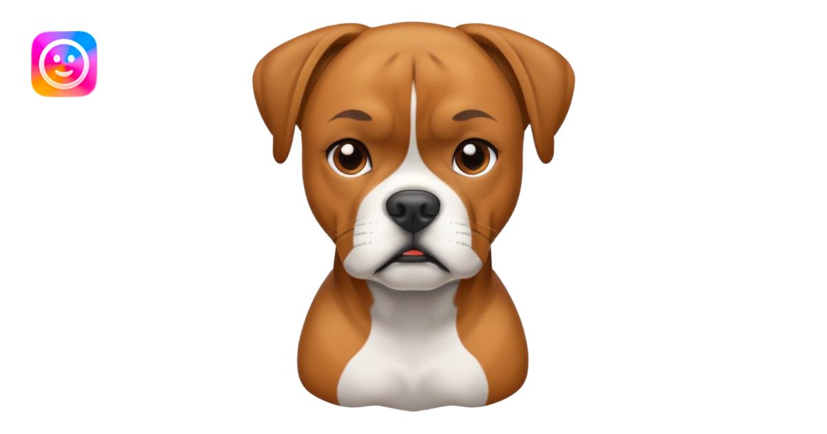 Boxer dog emoji | AI Emoji Generator