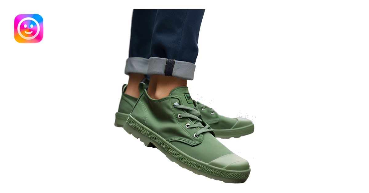 Original Palladium pampa Mens Low Green Low Low Low flat flat emoji ...