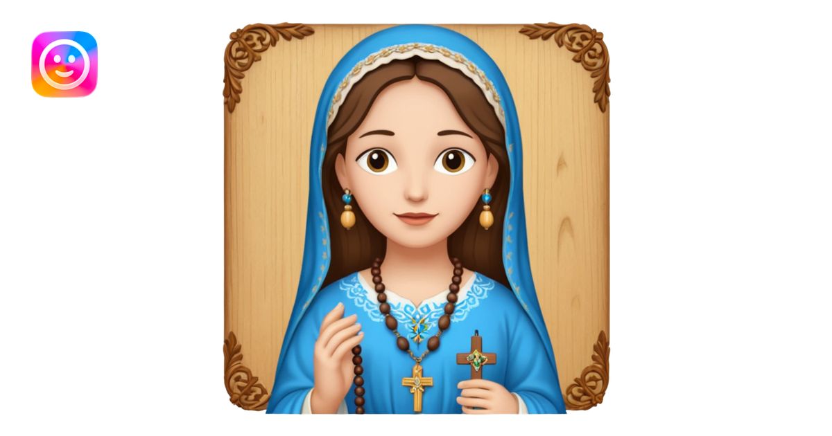 María y rosario católico emoji | AI Emoji Generator