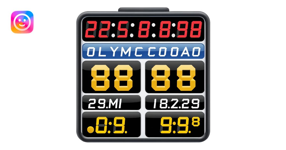 olympic score board affichant 9.58s emoji | AI Emoji Generator