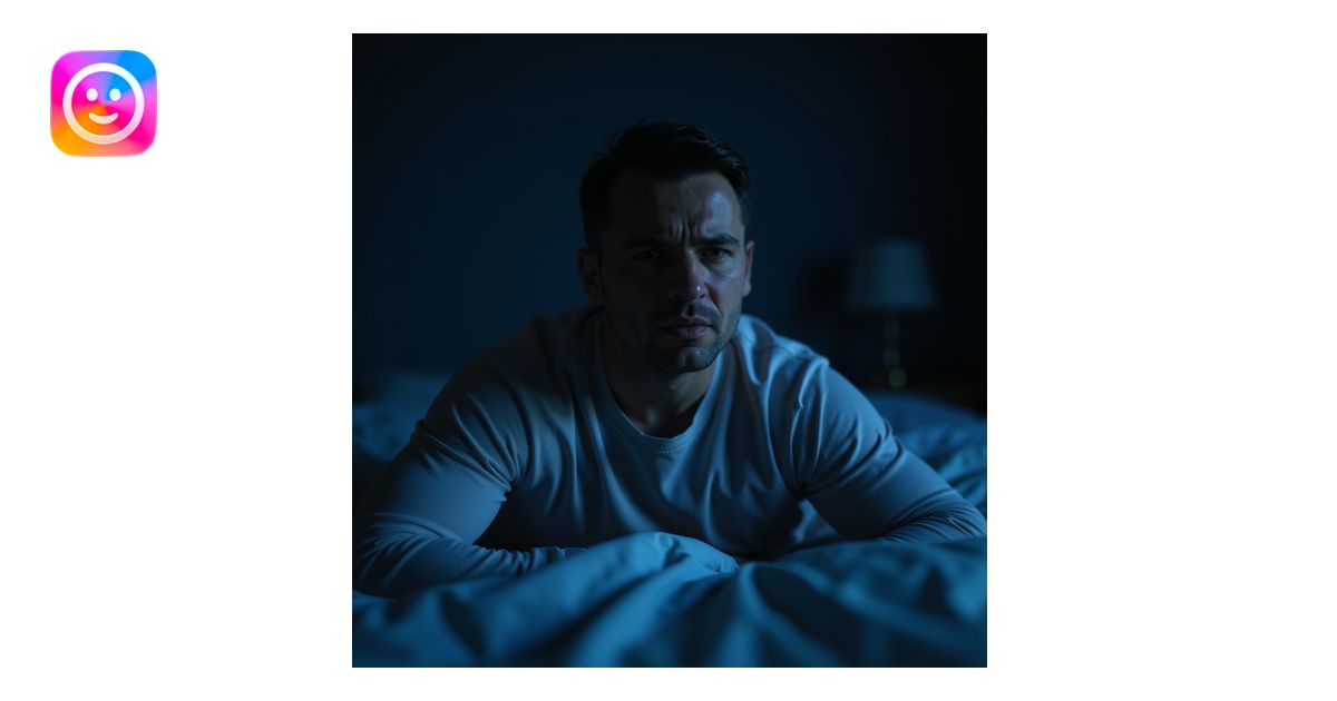 realistic hyperrealistic 4K image of a man waking up in the middle of ...