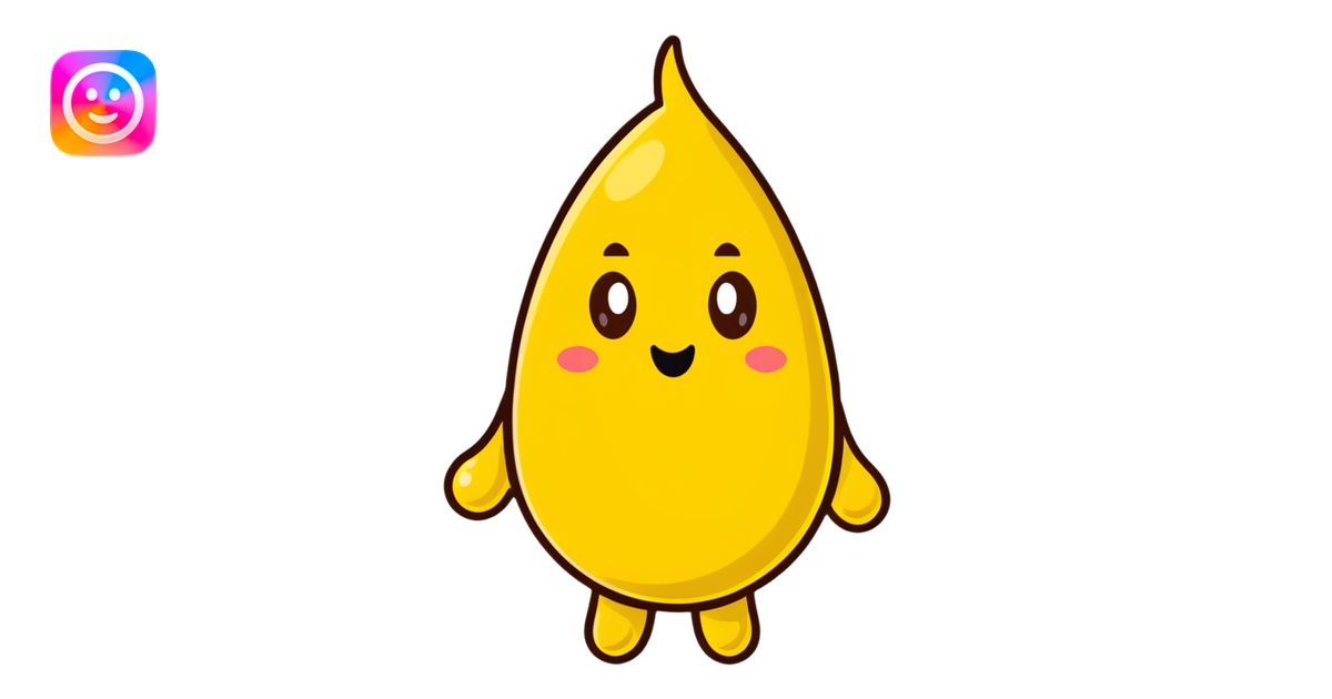 cartoon poop character facing off against a cartoon yellow droplet ...