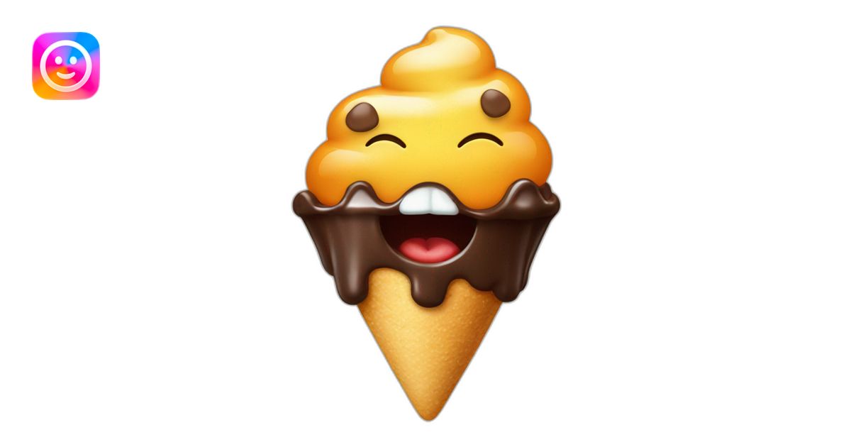 caca avec une glace emoji | AI Emoji Generator