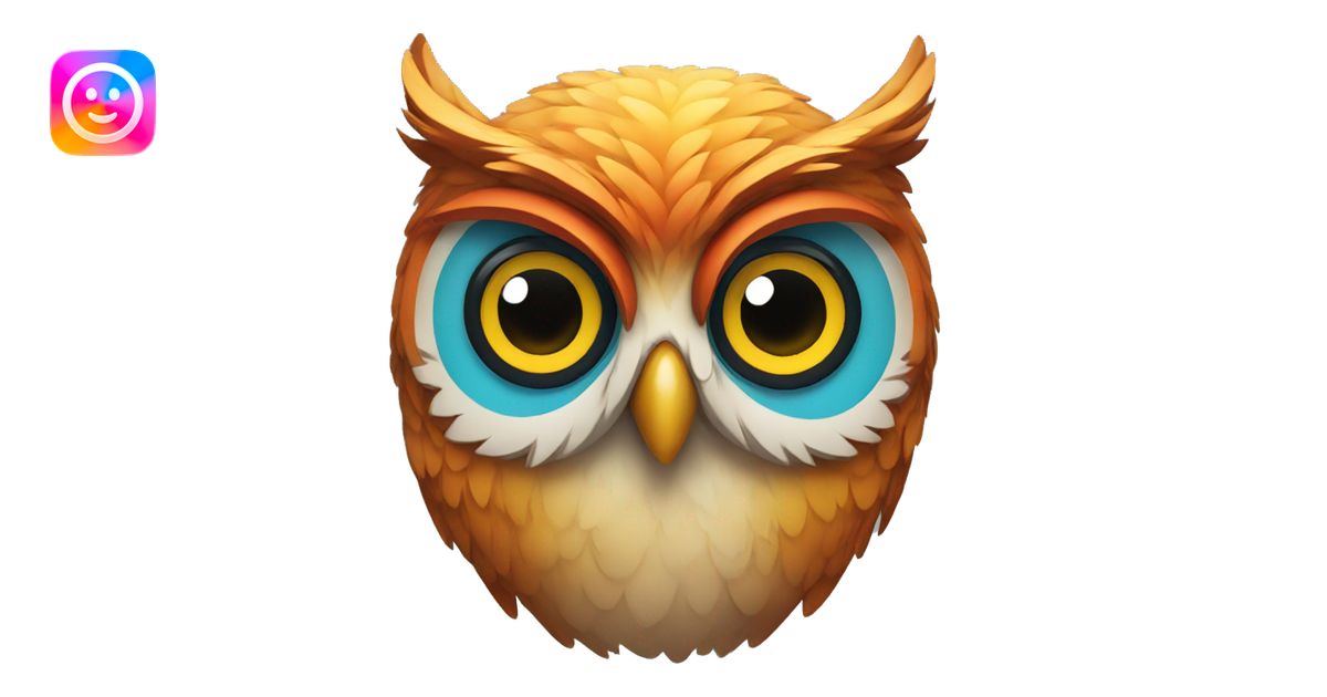 Colorful owl emoji | AI Emoji Generator