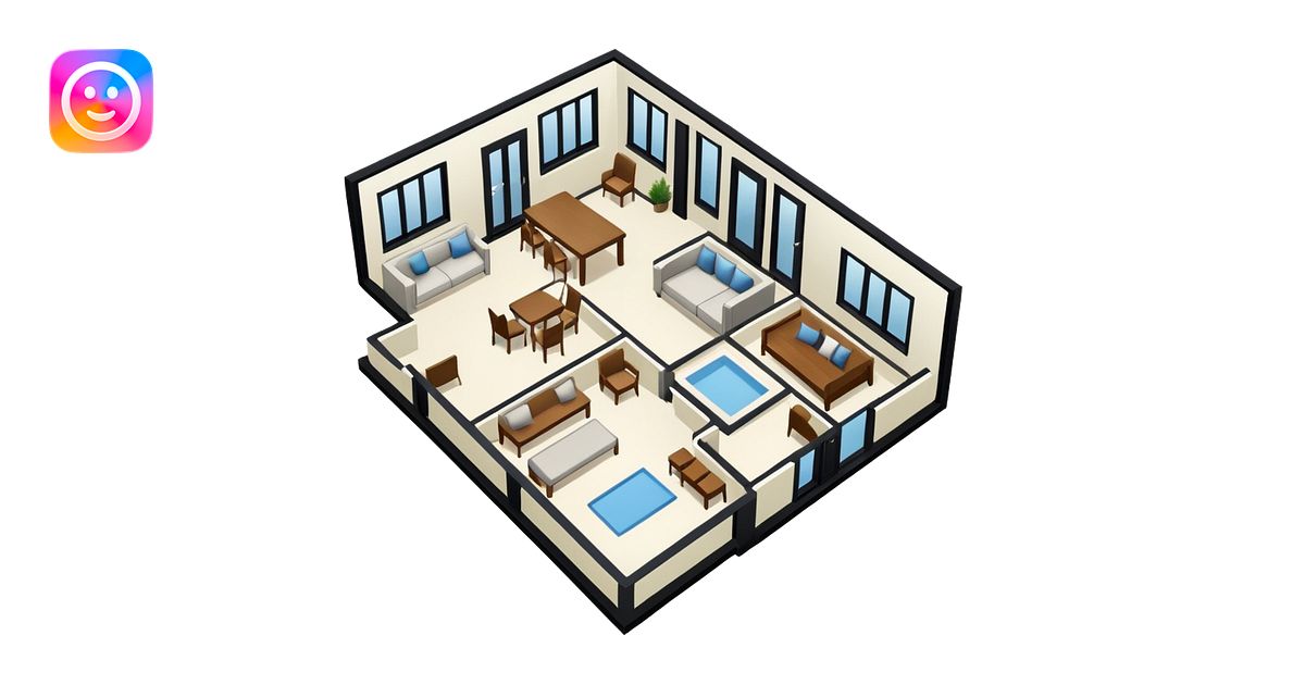 hand draw house plan emoji | AI Emoji Generator