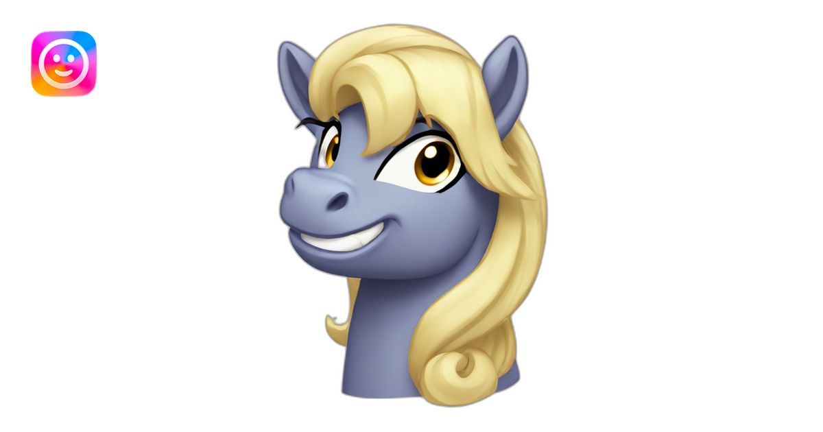 Very happy and proud pony emoji | AI Emoji Generator