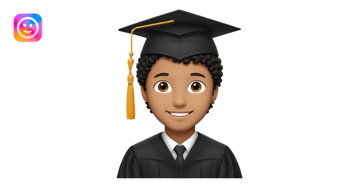 Graduated Students, Male, brown skin, black curly hair, proudly, short ...