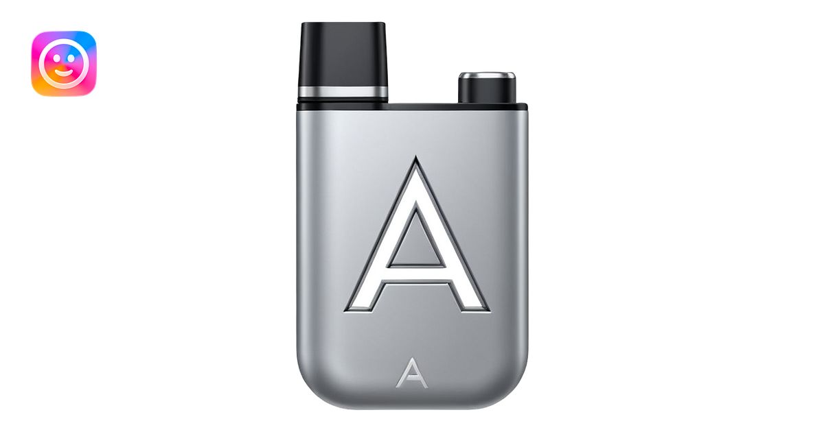 Minimalist vector letter A logo, designed as a sleek vape pod system ...