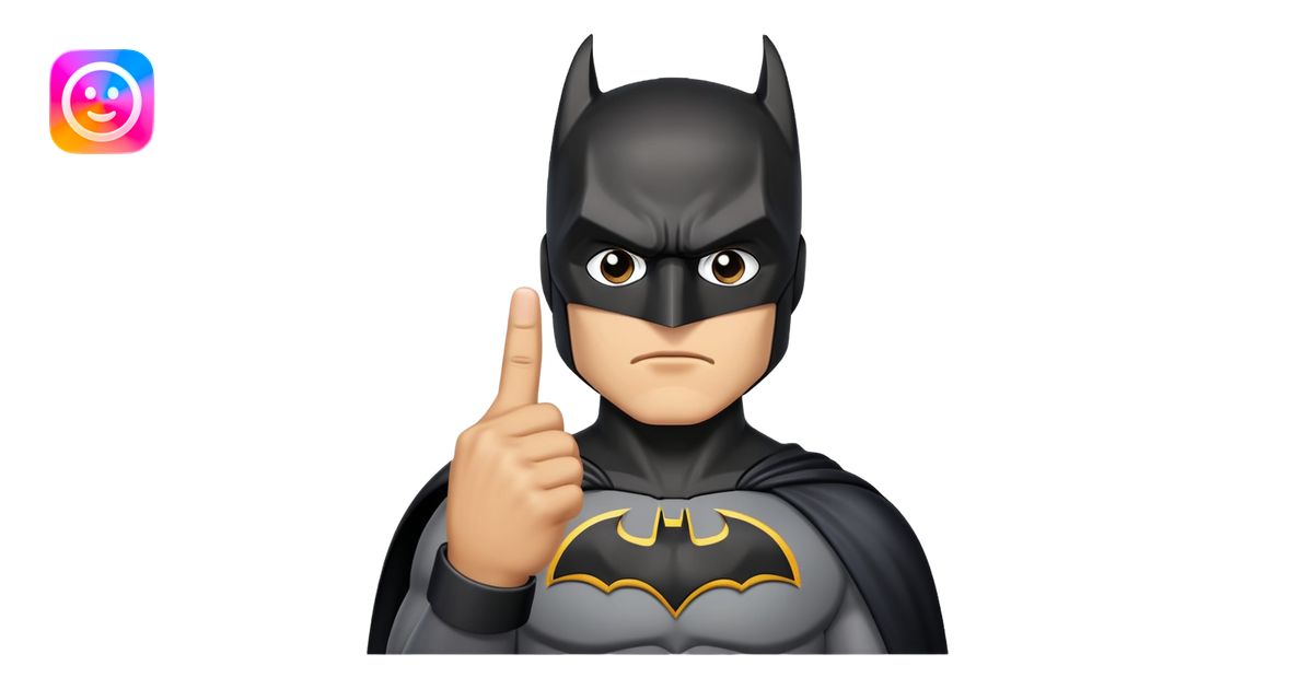 Batman middle finger emoji | AI Emoji Generator