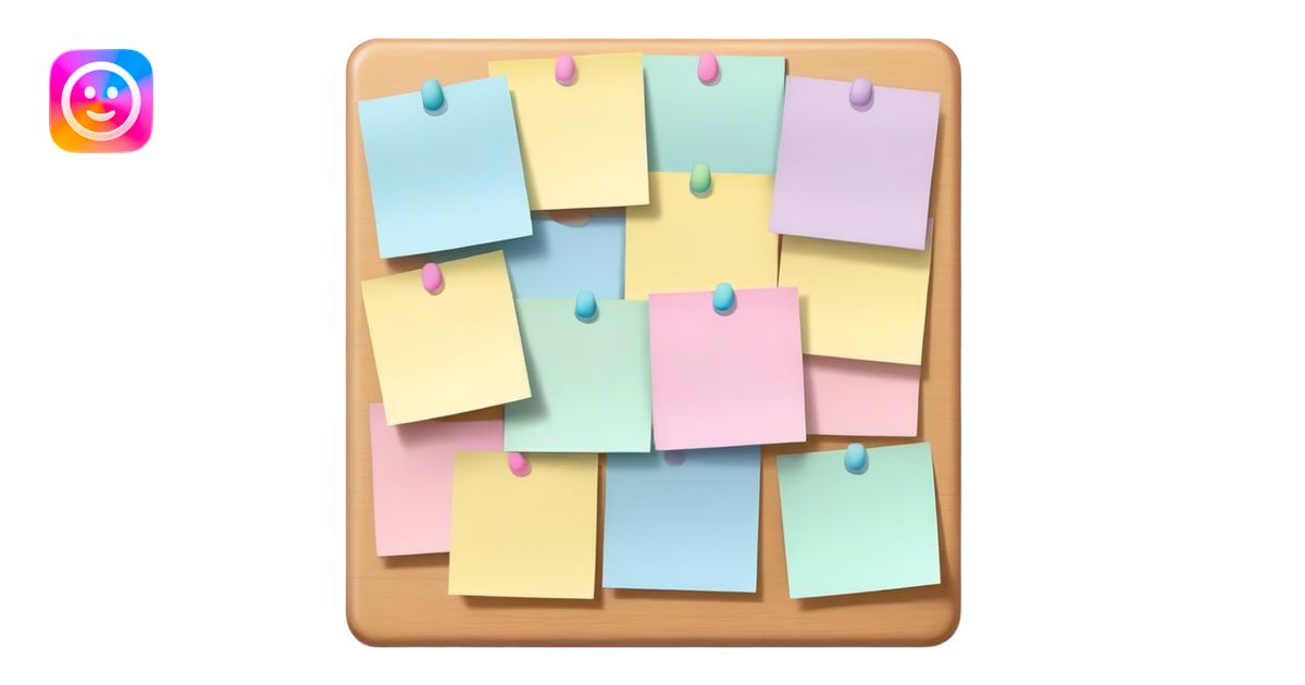 pastel sticky notes emoji | AI Emoji Generator