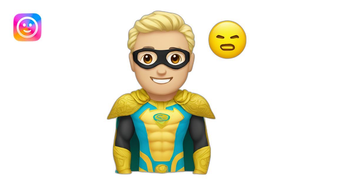 Superhero Kazakhman with ornament of Kazakhstan emoji | AI Emoji Generator