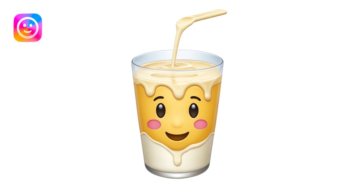 Emoji with milk flowing emoji | AI Emoji Generator