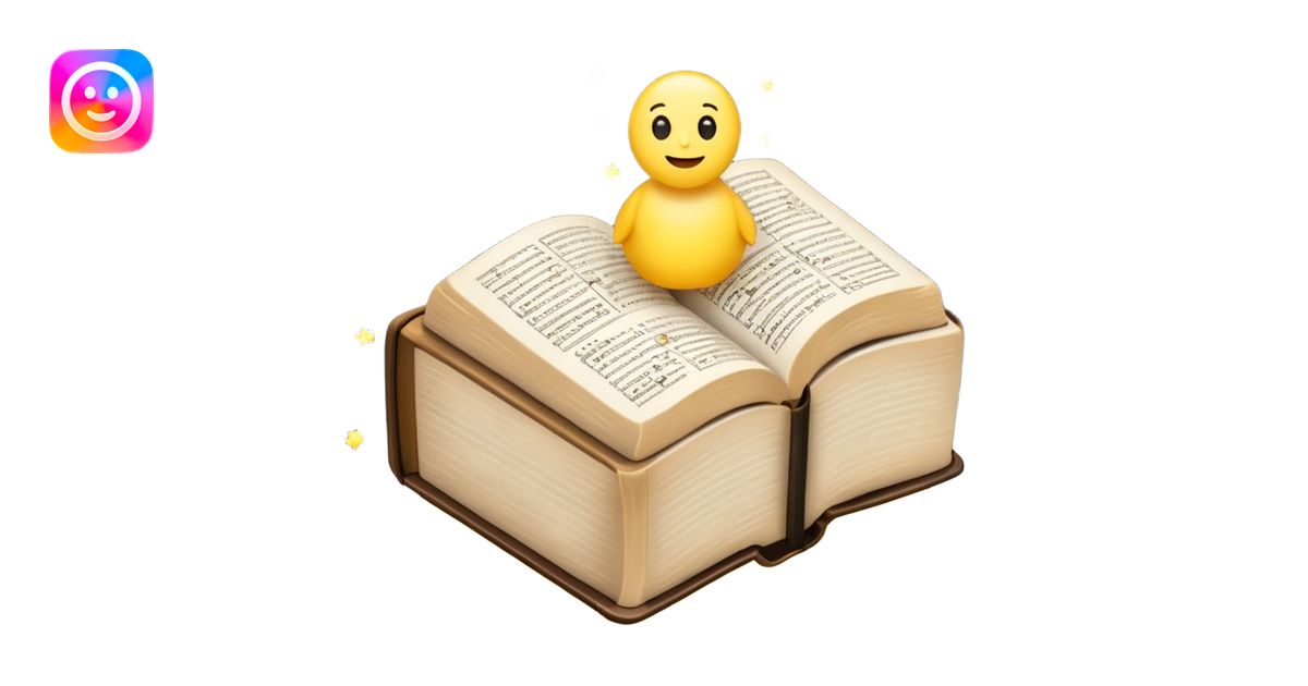 The bible is in the middle and from the left, there are emojis (typical ...