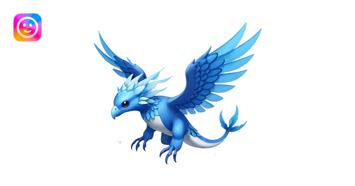 Elemental Flying-type-Water-type natural Pokémon-Fakémon-creature emoji ...