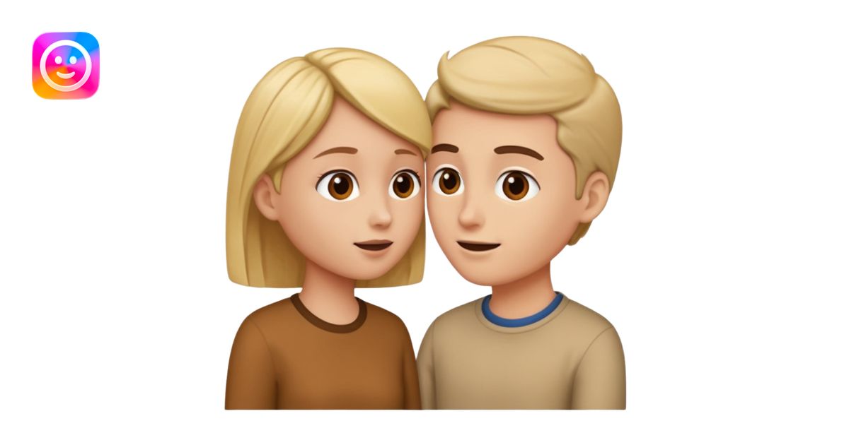 two people talking to each other, facing each other emoji | AI Emoji ...