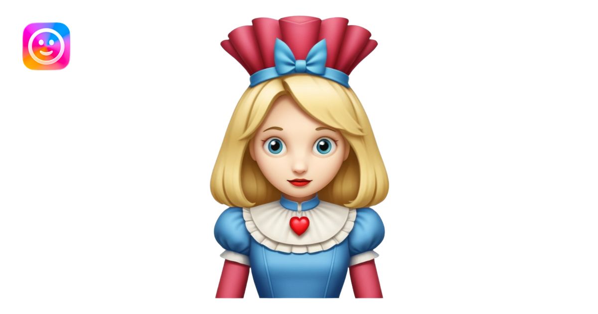 Alice in wonderland off with her head emoji | AI Emoji Generator