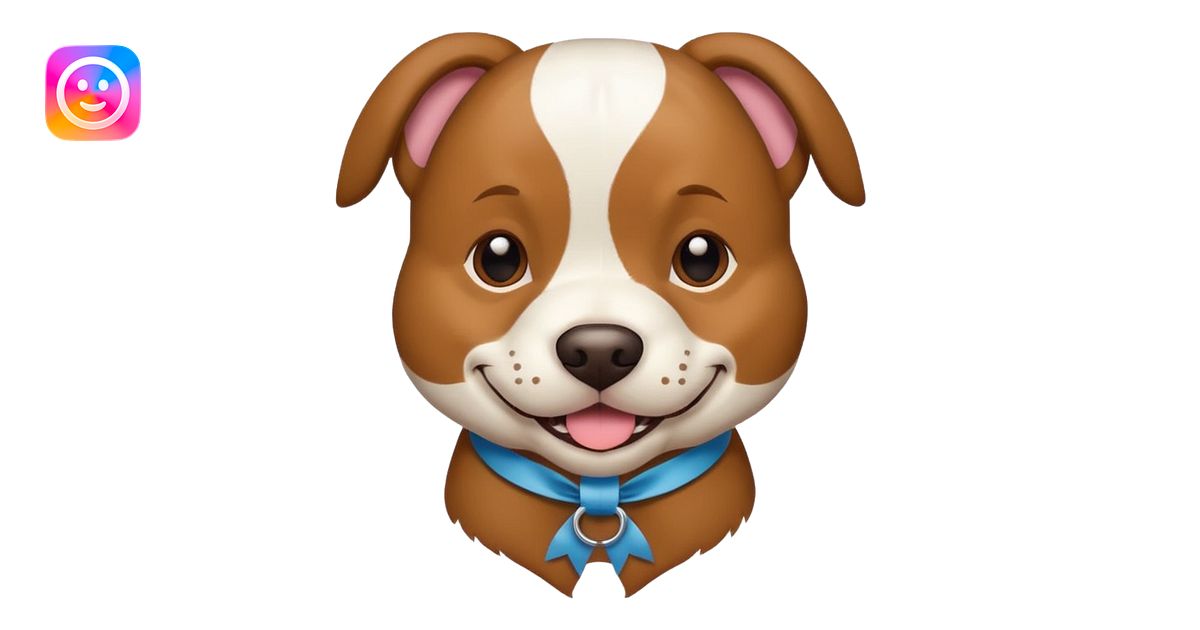 pitbull with head ribbon emoji | AI Emoji Generator