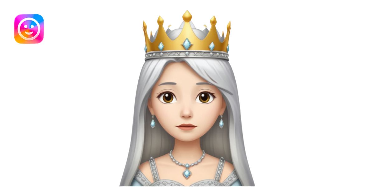 White silver straingt Long Haired Women, Queen with crown — soft ...