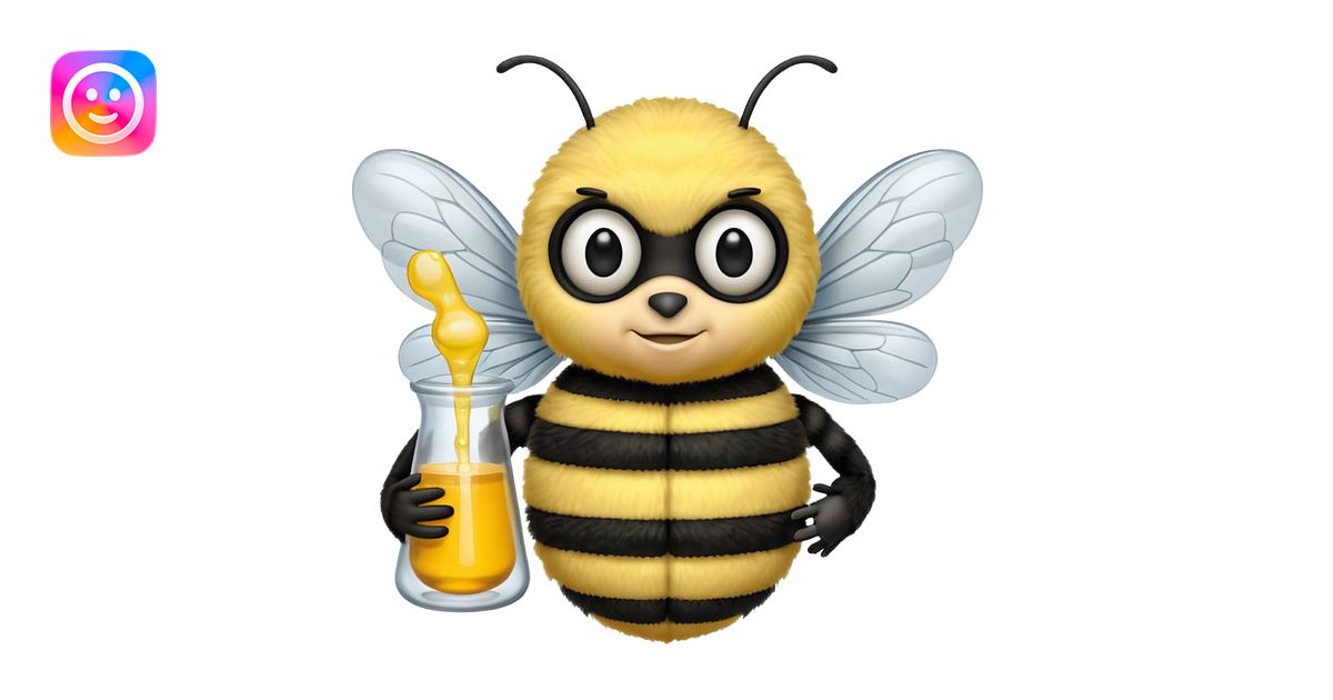 a bumblebee holding a beaker emoji | AI Emoji Generator