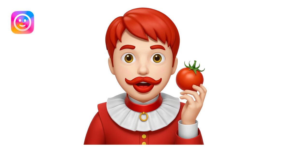 funny theater actor character who ate tomatoes, tomato sauce around ...