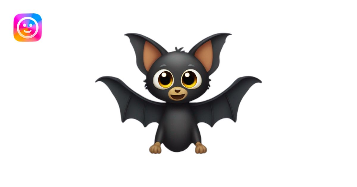 Bat with autisme wings emoji | AI Emoji Generator