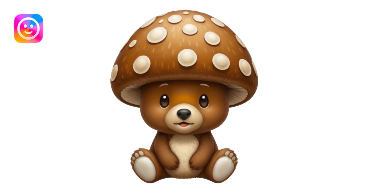 Mushroom in a bear emoji | AI Emoji Generator