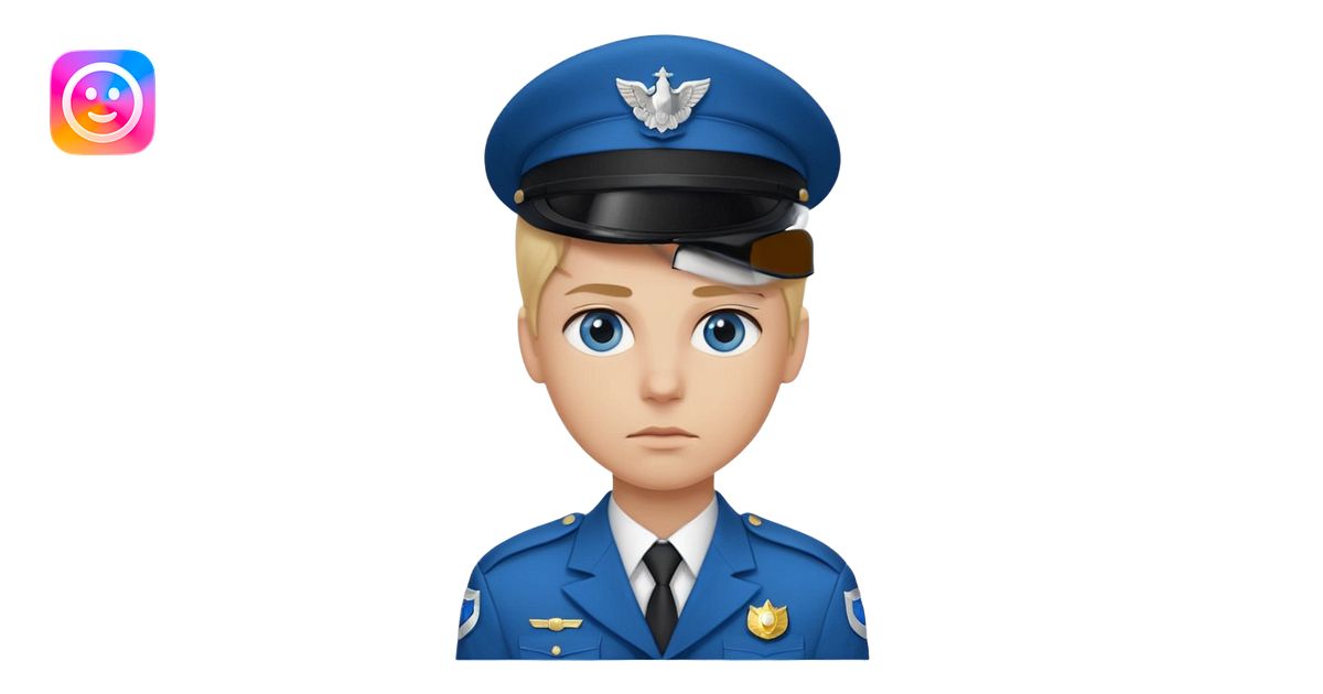 Blonde hair, blue eyed, SS officer emoji | AI Emoji Generator