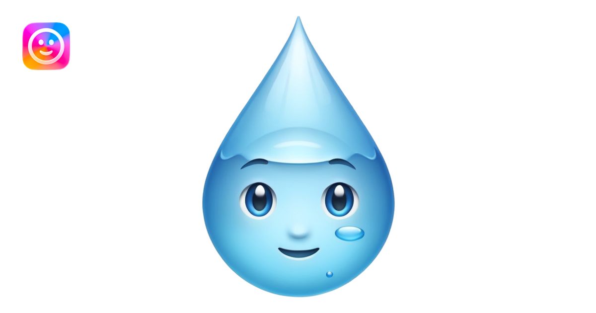 make it more realistic, no any fruit just water emoji | AI Emoji Generator