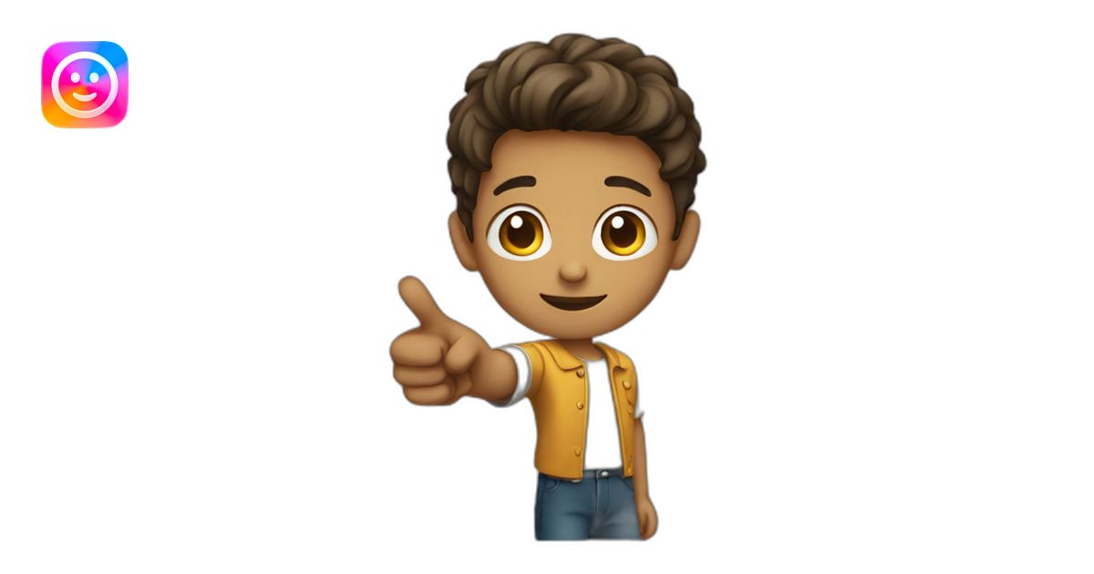 boy pointing forward emoji | AI Emoji Generator