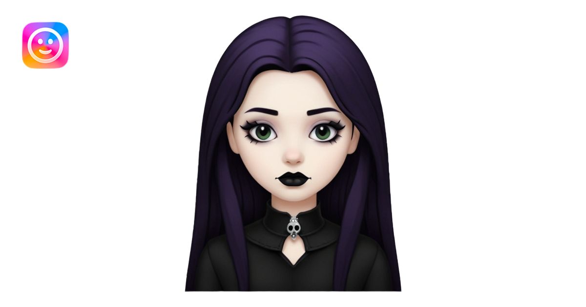 Hot super goth girl emoji | AI Emoji Generator