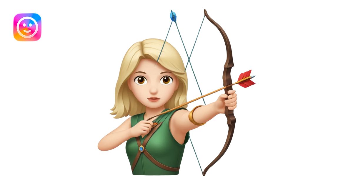 Mobile legends girl in icon shooting an arrow emoji | AI Emoji Generator